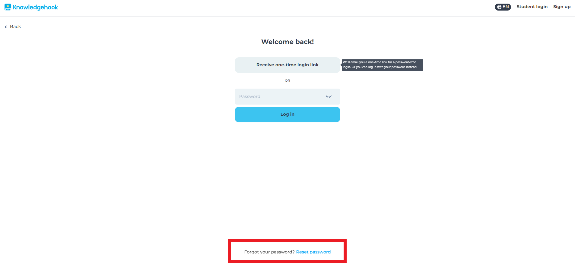 How to Reset Your Password on Knowledgehook – Knowledgehook