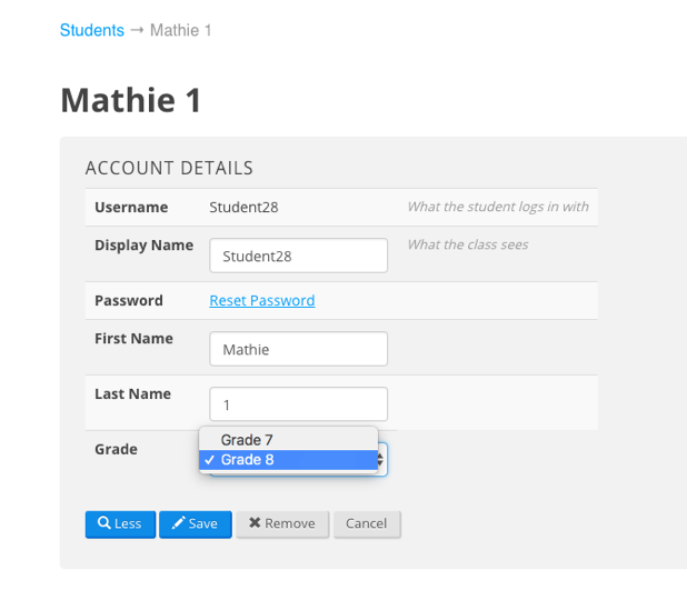Creating a Split Grade Class – Knowledgehook